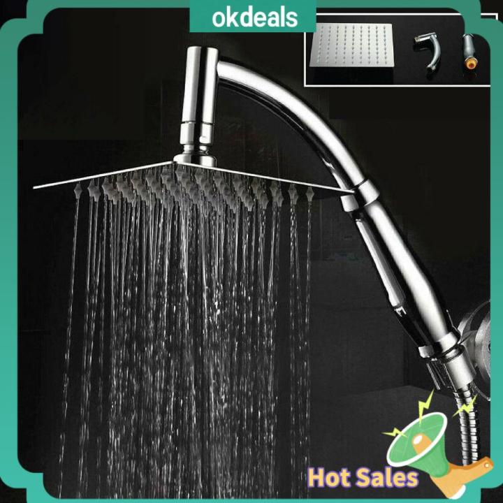 1 pc Rainfall Shower Head High Pressure Rainfall Shower Head Stainless ...