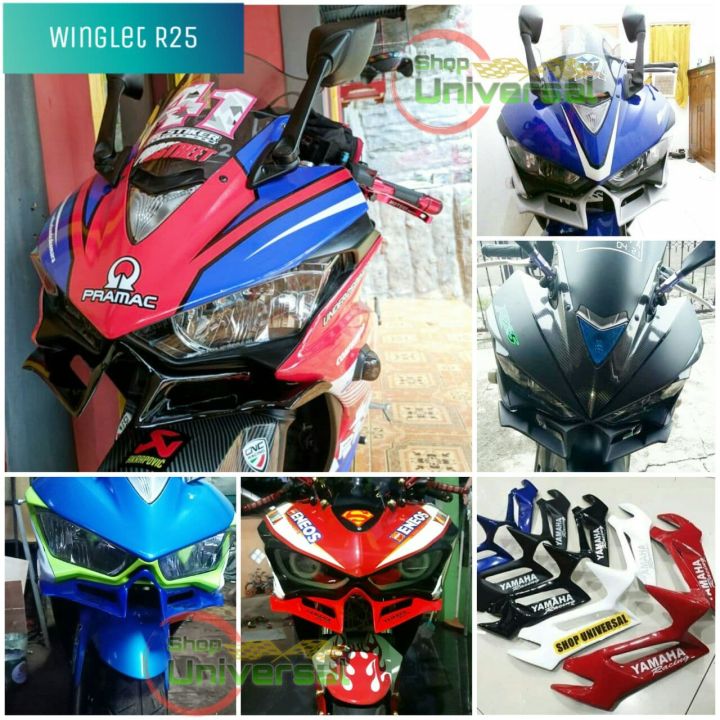 Winglet New Yamaha R25 acc motor winglet r25 | Lazada Indonesia