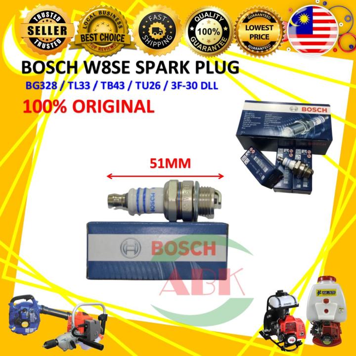 BOSCH WS8E SPARK PLUG FOR BRUSH CUTTER CHIAN SAW SPRAYER MESIN RUMPUT ...