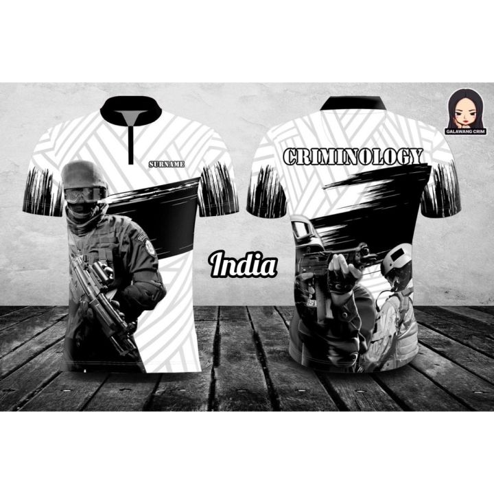 Criminology Polo Shirt Criminology Shirt with Zipper FREE CUSTOMIZE ...