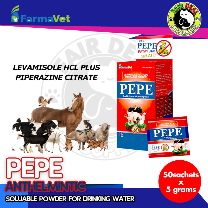 Pepe Anthelmintic 50 sachets x 50 grams (1 Box) | Lazada PH