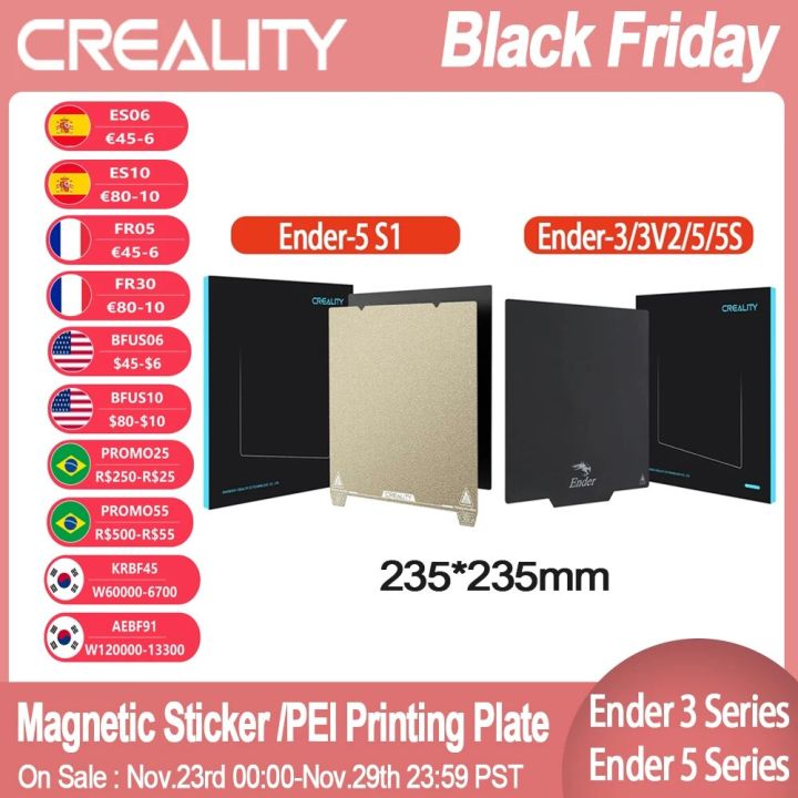 Creality K1 /Ender 5 S1 /Ender 3 S1 Pro PEI ชุดแผ่นสร้าง235*235มม. สำหรับ Ender-3 V2แผ่นสติกเกอร ...