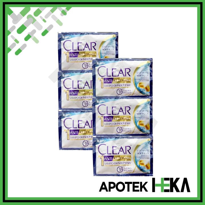 Clear Shampoo Complete Soft Care 9 ml isi 12 Sachet - Anti Ketombe ...