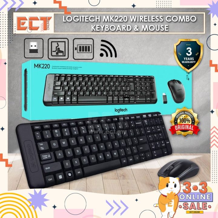 Logitech Mk220 Wireless Keyboard And Mouse Combo Lazada