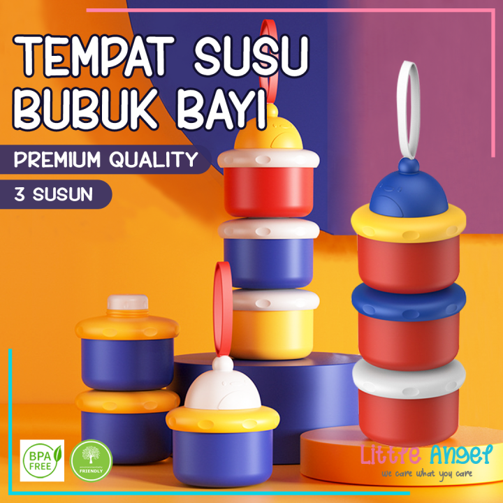 Tempat Susu Susun Bayi Kotak Travel Susu Formula Wadah Sekat Tingkat ...