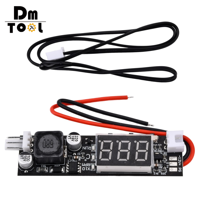 DM Driver Module DC 12V PWM 2-3 Wire Fan Temperature Controller Speed Governor Display Module ...