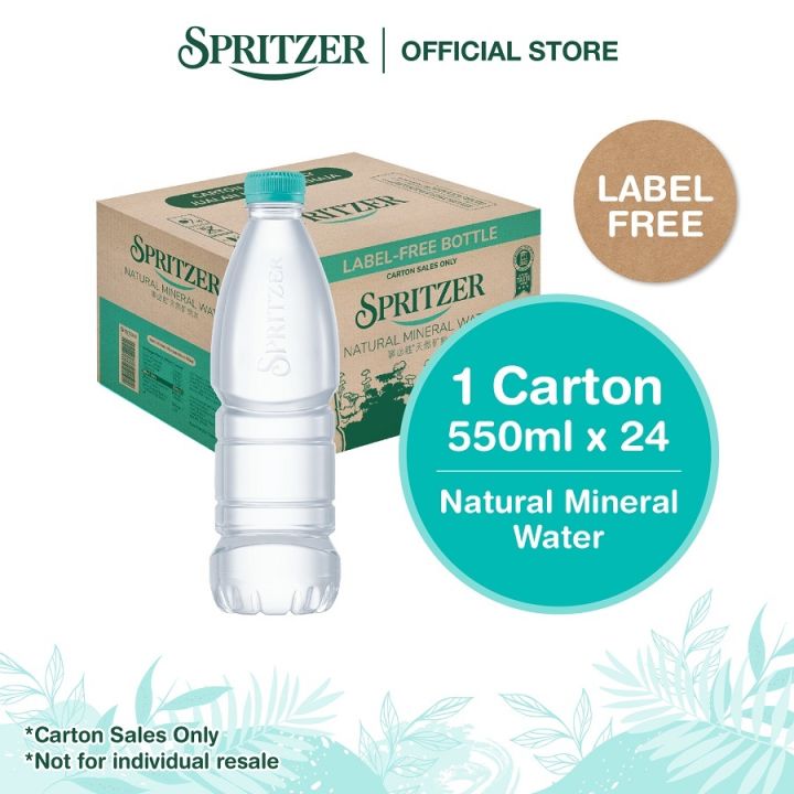 Spritzer Natural Mineral Water Label Free (550ML X 24) | Lazada