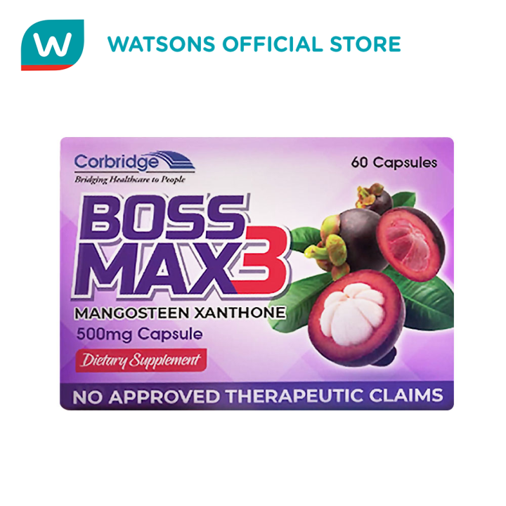 BOSS MAX 3 Mangosteen Xanthone Capsule - 500mg 1s (sold per piece) | Lazada PH