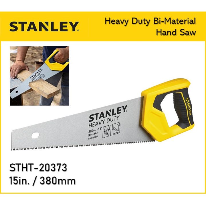 Stanley 15in. / 380mm Heavy Duty Bi-Material Hand Saw - STHT-20373 | Lazada