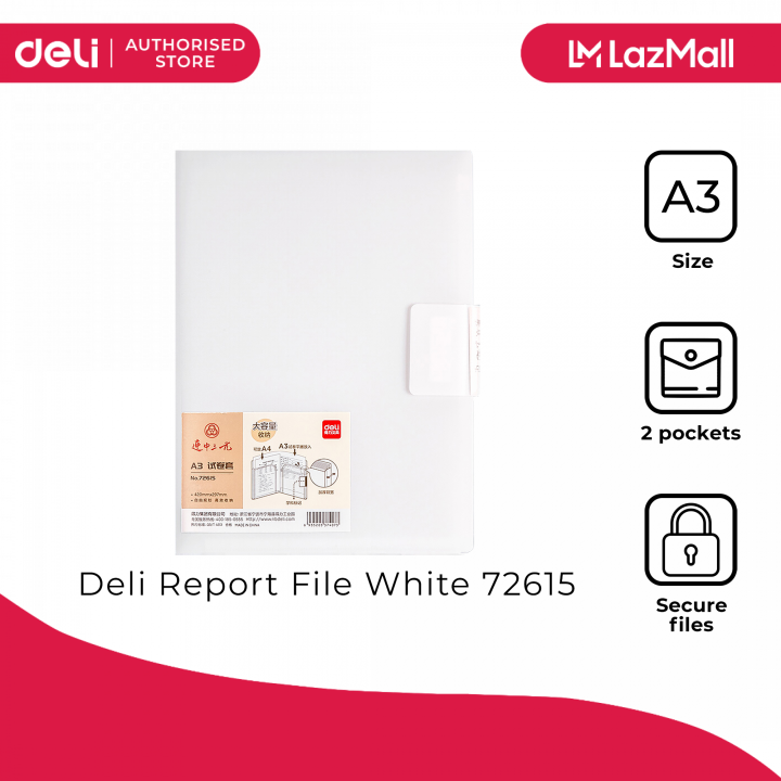 Deli Report File White 72615 [7972615WH] | Lazada PH
