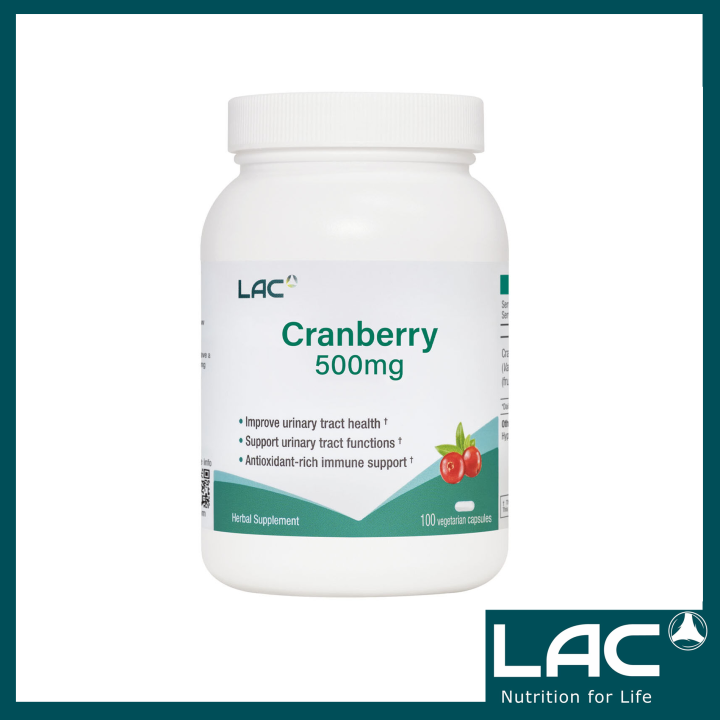 LAC Cranberry 500mg 100 CP (best by: October 2025) | Lazada PH