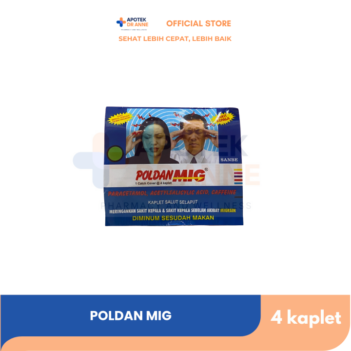 POLDAN MIG OBAT SAKIT KEPALA ISI 4 KAPLET | Lazada Indonesia