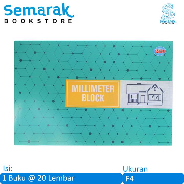 SiDU Sinar Dunia Millimeter Block Buku Gambar Teknik F4 [1 Buku / 20 ...