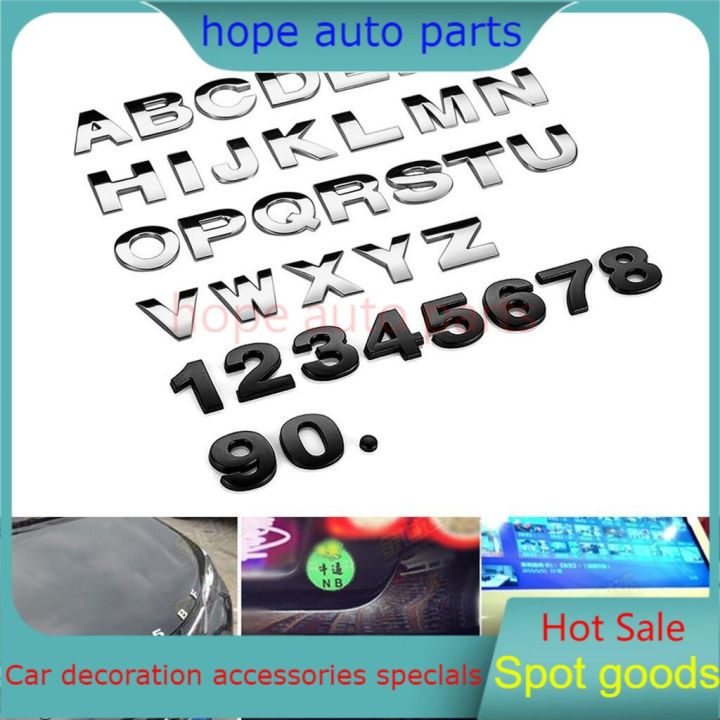 NEW Upgrade high quality 25mm Auto Chrome Metal DIY 3D Letters Digital ...