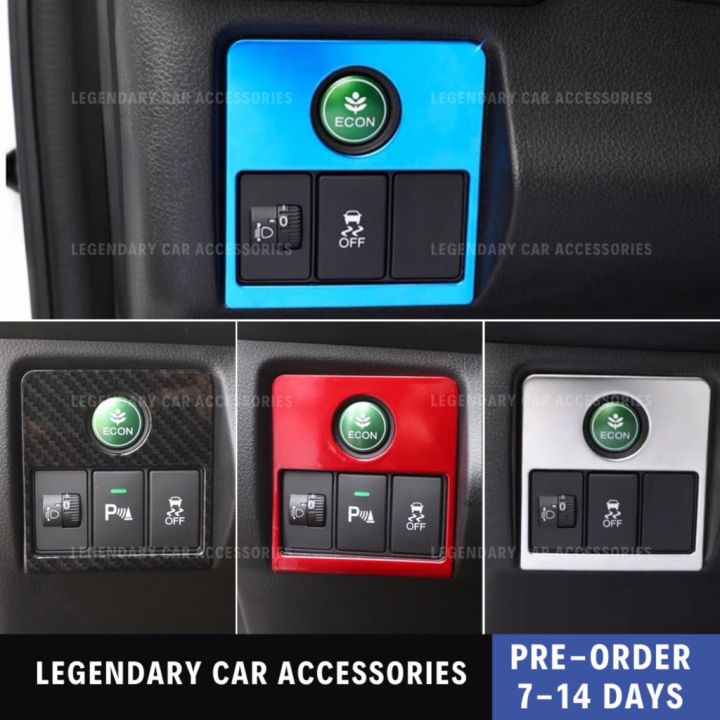 [PRE-ORDER] Honda HRV Eco Button Cover Plate Carbon Fiber Eco Button ...