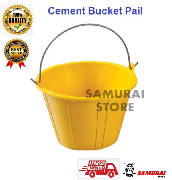 Samurai Store - Yellow Cement Bucket Cement Pail Baldi Simen Carry ...