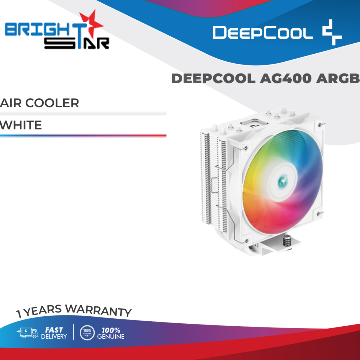 AIR COOLER / DEEPCOOL AG400 ARGB / WHITE / 1Y WARRANTY / | Lazada