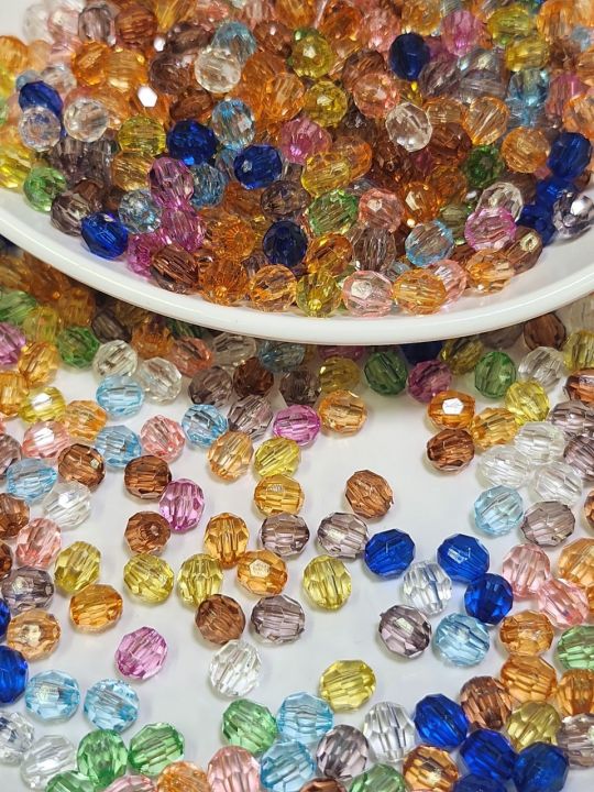 ลูกปัด คริสตัลใส กลมตัดเหลี่ยม สวยมาก งานพรีเมี่ยม งาน DIY 6mm 8mm | Lazada.co.th