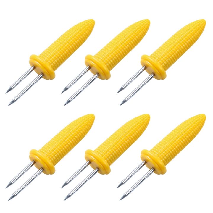(KTCG) 6 Pieces of Corn Rack Corn on the Cob Stainless Steel Corn Rack ...