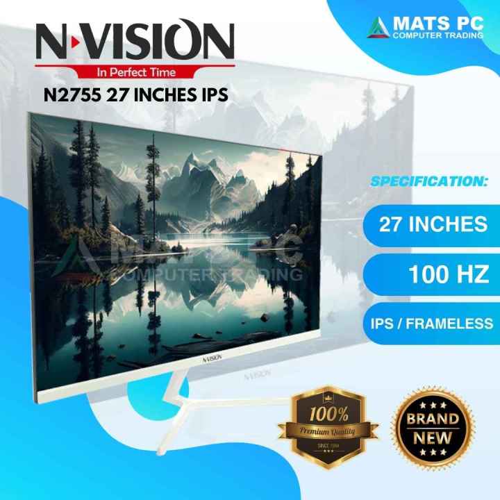 Gaming monitor and Pc monitor 27 inches black 100Hz NVISION | Lazada