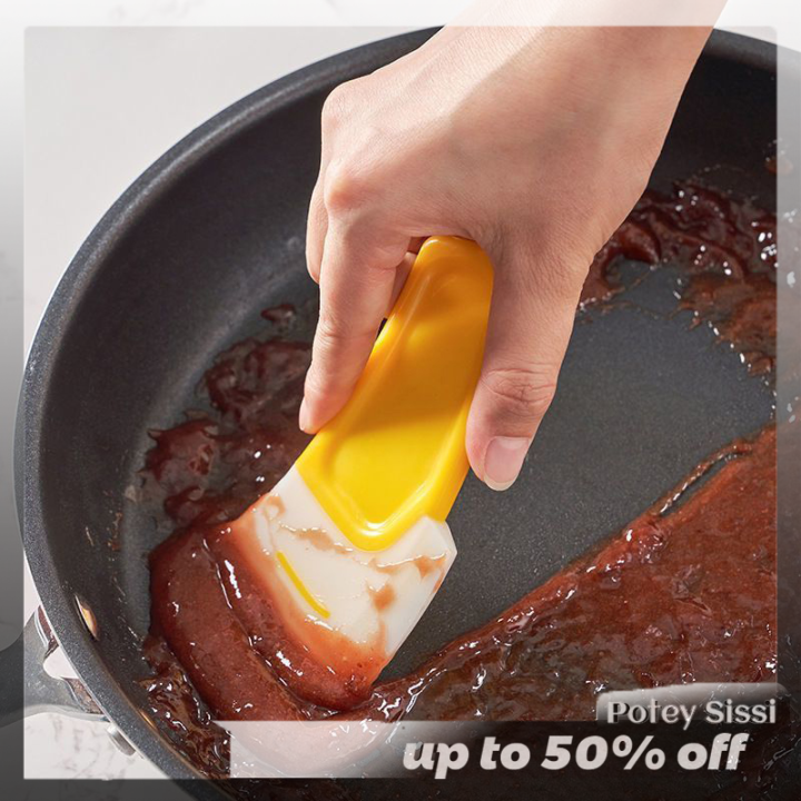 Potey 2ชิ้นล้างจานสำหรับห้องครัวไม้พายพลาสติกซิลิโคนที่ปาดเค้กอุปกรณ์ ...