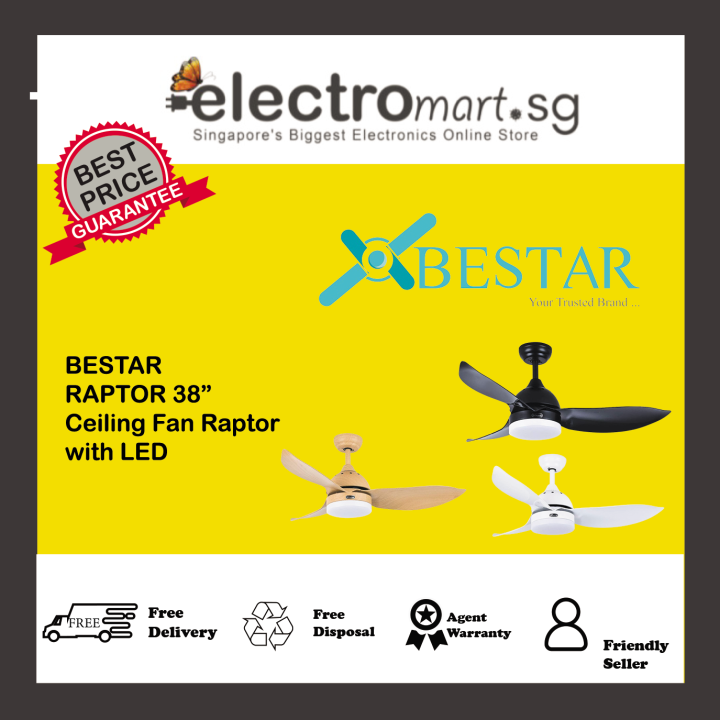 BESTAR RAPTOR 38” Ceiling Fan Raptor with LED | Lazada Singapore