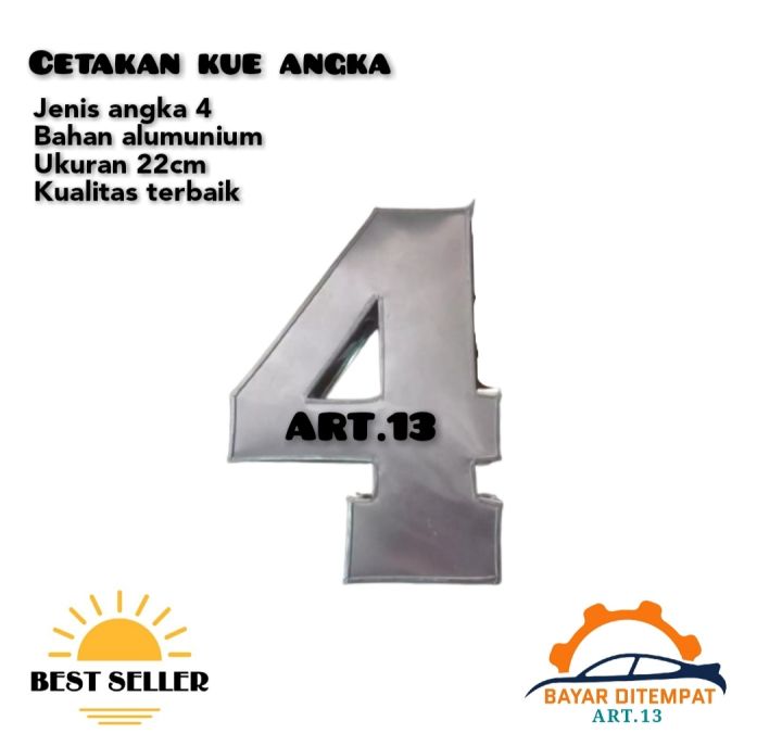 cetakan loyang angka 4/cetakan angka murah/loyang angka | Lazada Indonesia
