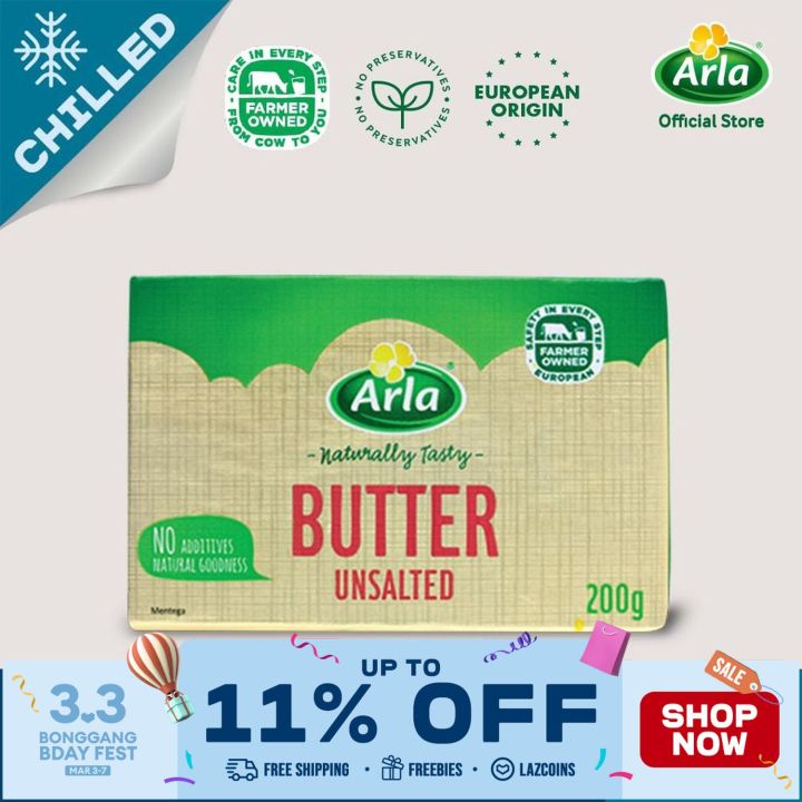 Arla Butter Unsalted 200g | Lazada PH