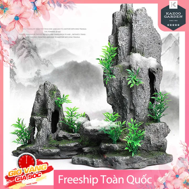 [Freeship Max] Tiểu Cảnh Đá Non Bộ Mini Kazoo Garden Trang Trí Bể Cá ...
