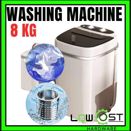 Washing Machine with Dryer Heavy Duty Single Barrel 8kg Capacity ...