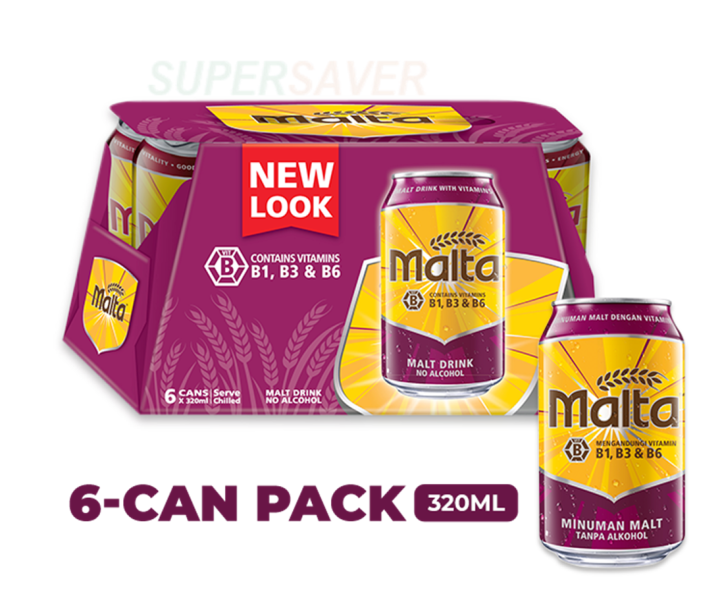 Malta Non-Alcoholic Malty Brew Can Beverage 6-Can Pack (6 x 320ml) | Lazada