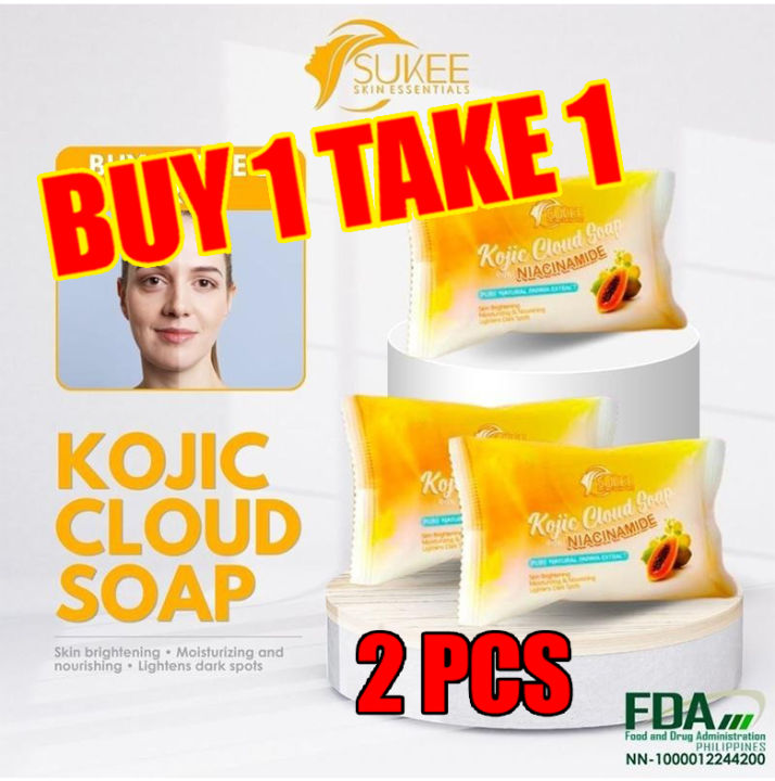 [SUKEE] -BUY1TAKE1- Skin Essentials Kojic Cloud Soap with Niacinamide 100g | Lazada PH