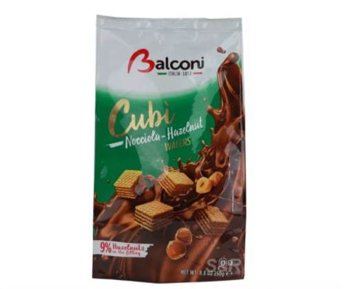 Balconi Cubi Hazelnut Wafers 250g | Lazada PH