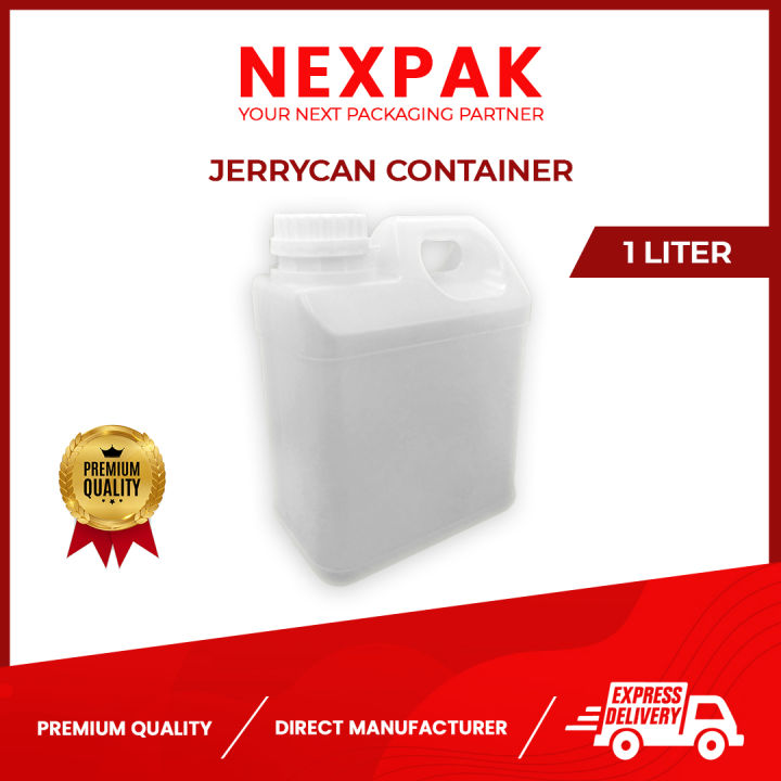 Nexpak 1 Liter Jerrycan Gallon Empty Bottle Food Grade with Tamper ...