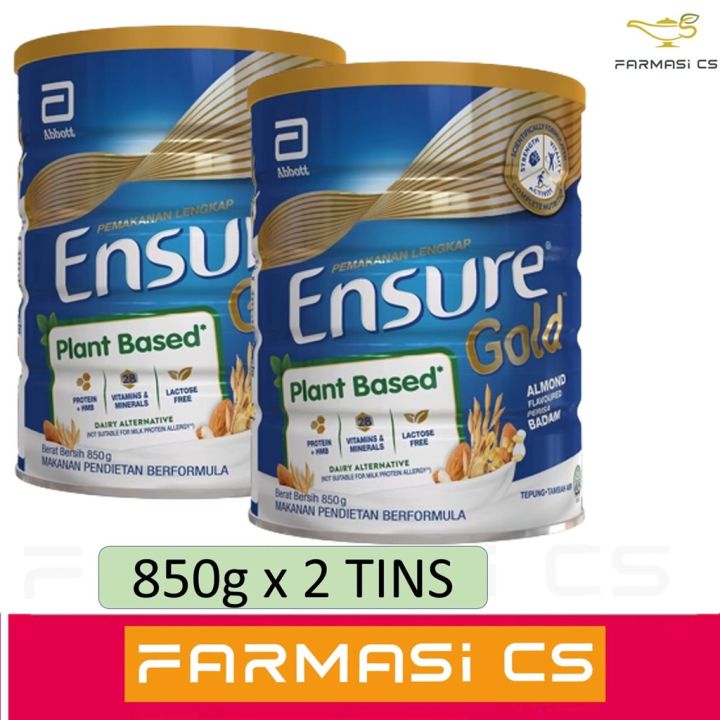 PROMO Abbott Ensure Gold Plant Based Almond Flavored 850g x 2 Tins ...