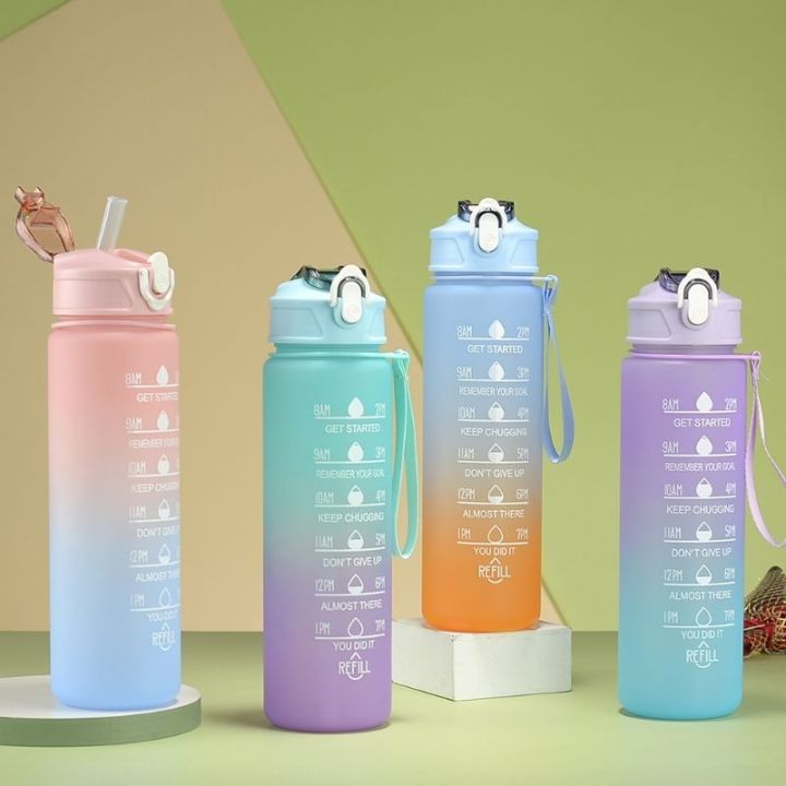 Botol Minum Tumbler Viral 900ml Gradasi Free Sticker | Tempat Air ...