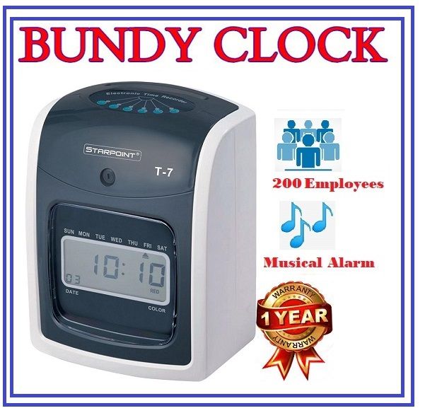 Starpoint T-7 heavy duty digital bundy clock time and attendance ...