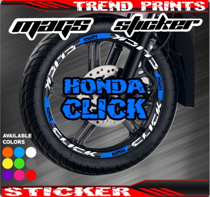 HONDA CLICK 125i MAGS STICKER GAME CHANGER SET FOR 2 TIRES | Lazada PH