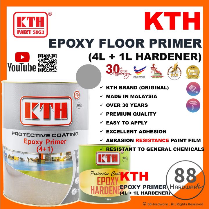 5L kth epoxy primer / epoxy floor paint / cat epoxy lantai / epoxy ...