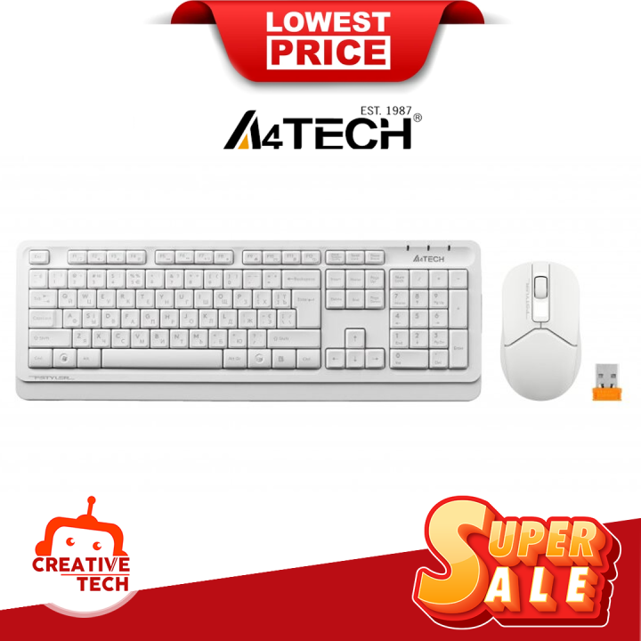 A4tech Fg1012 Wireless Keyboard And Mouse Combo Kit 2 4g Wireless Desktop Set Lazada Ph