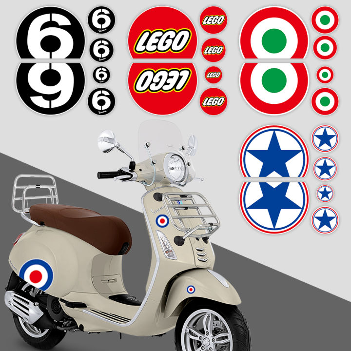 VESPA Reflective Motorcycle Side Body Sticker Waterproof Decal for ...