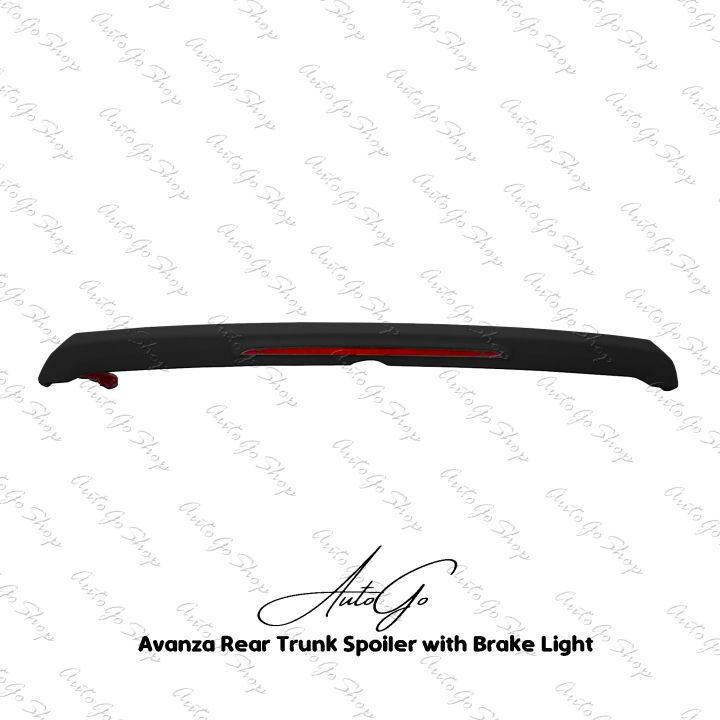 Toyota Avanza 2012-2021 Rear Trunk Spoiler with Brake Light Matte Black ...