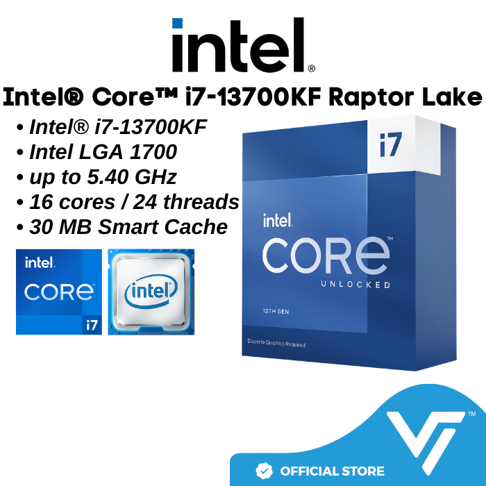 Intel Core i7-13700KF / i7-12700K / i7-12700F 12th Gen LGA1700 Desktop Processor CPU | Lazada