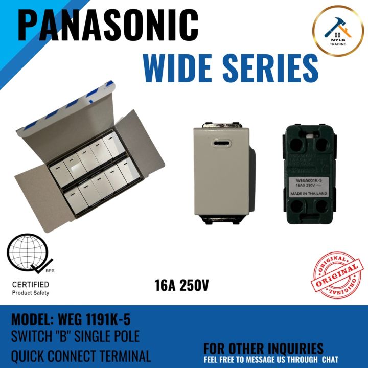 Panasonic Wide Series - Switch Single Pole B | Lazada PH
