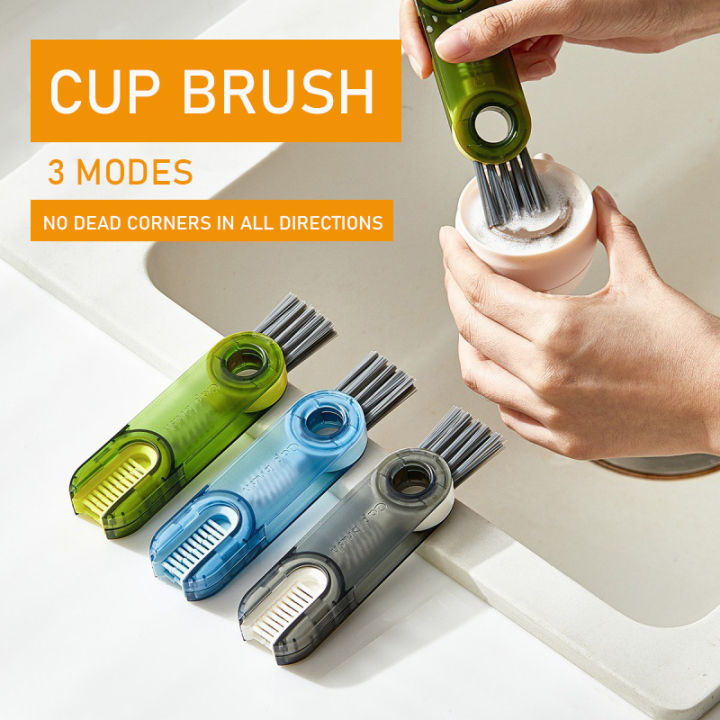 3-in-1 Multifunctional Bottle Gap Cup Cleaner Brush Cup Crevice ...