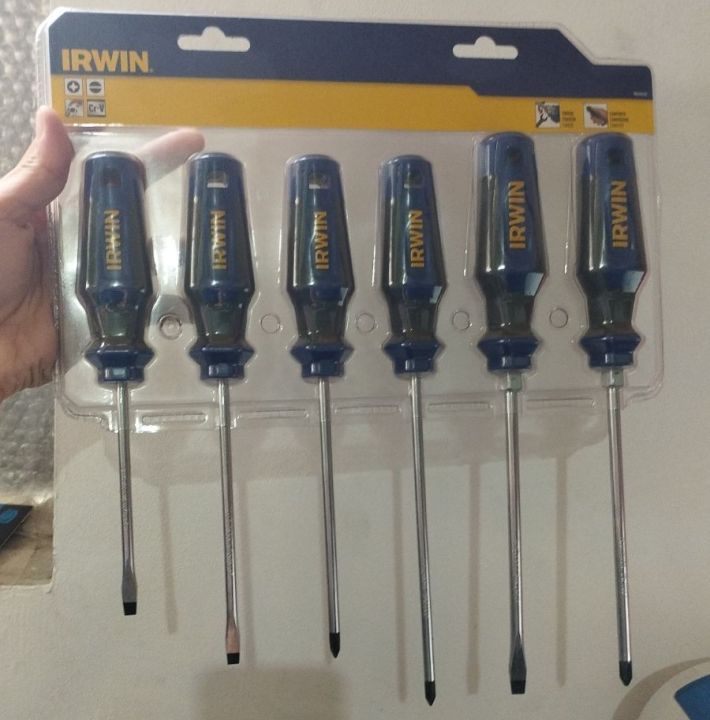 Irwin Screwdriver Set 6pcs Swipe Right For Sizes Chuck Driver Tool 6 Piece Screwdriver Set Lazada Lazada PH
