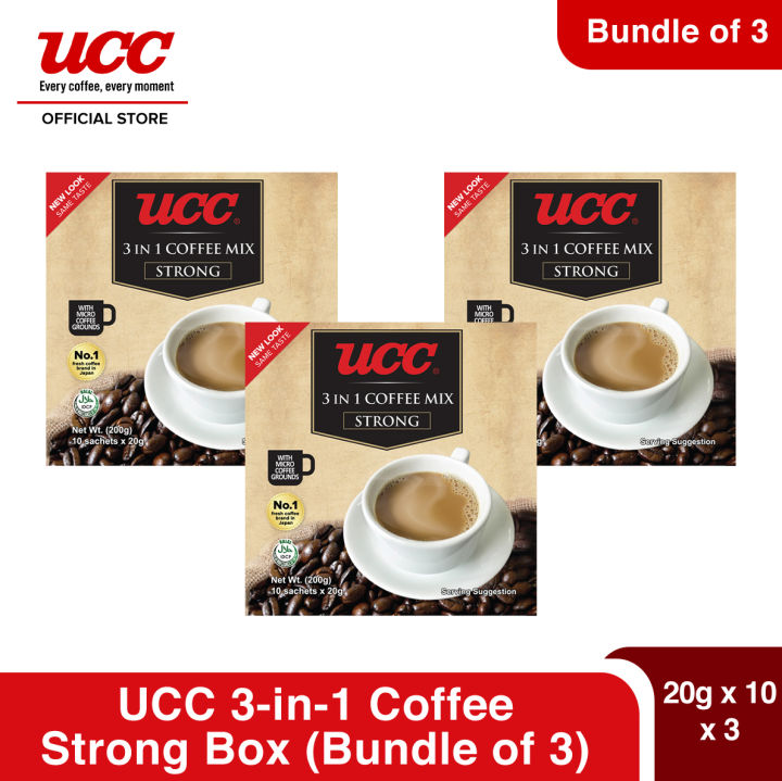 UCC 3-in-1 Coffee Strong Box 20g x 10 x 3 (Bundle of 3) | Lazada PH