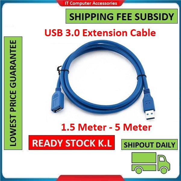 1.5M / 3M / 5M Super Speed USB 3.0 Extension Cable | Lazada