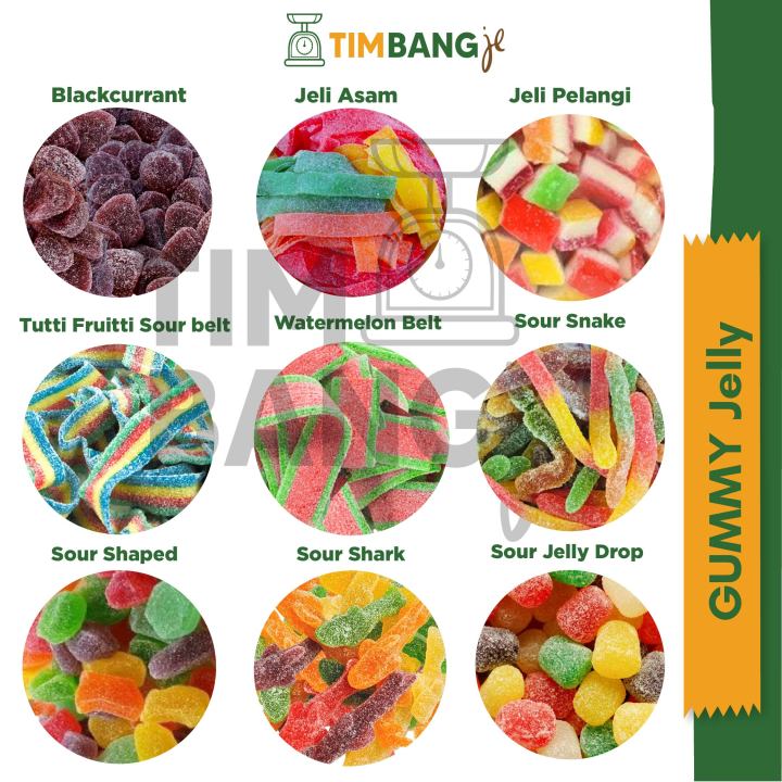 Gummy Jelly Sweets Candy Worm Shaped Mix Pastilles Sweets Rainbow Sweet ...