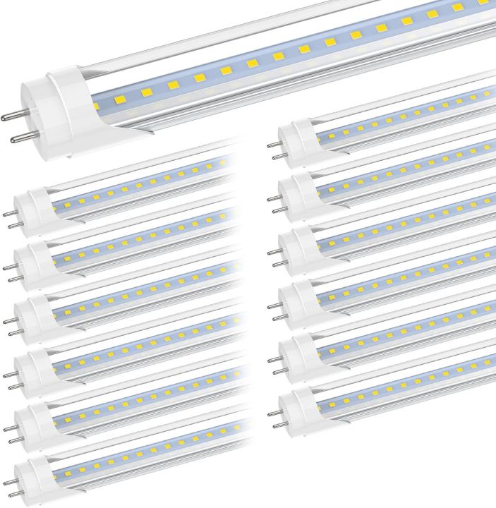 2FT LED Tube Light, T8 T10 T12 Type B LED Light Bulb, 10W=24W, 5000K ...